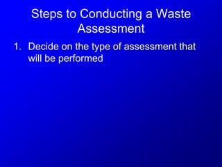 Waste Assessment | PPT