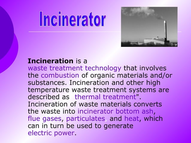 Waste Burning Inceneration | PPT