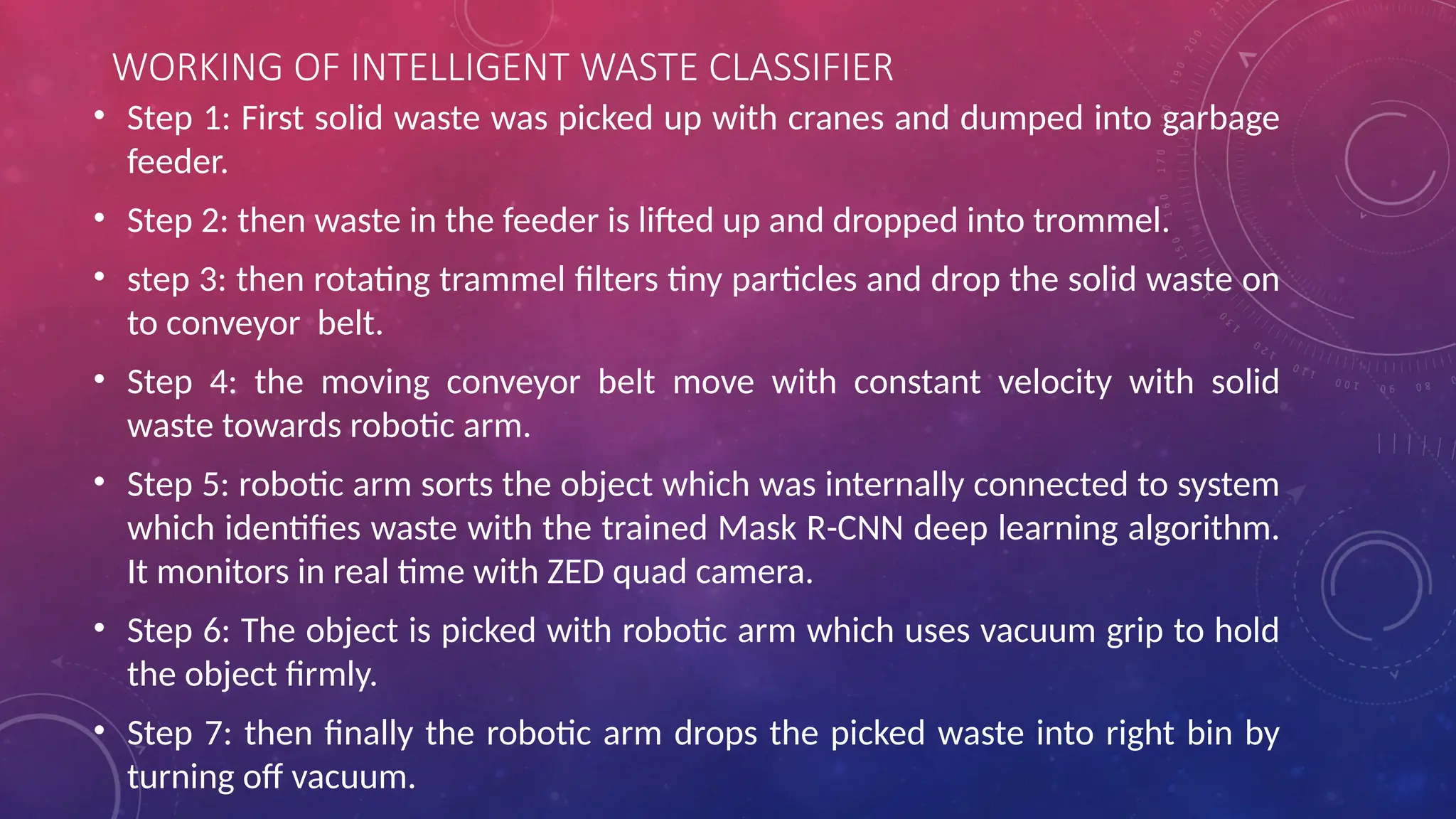 Automatic Waste classification using Deep learning and Robotic Technology | PPTX