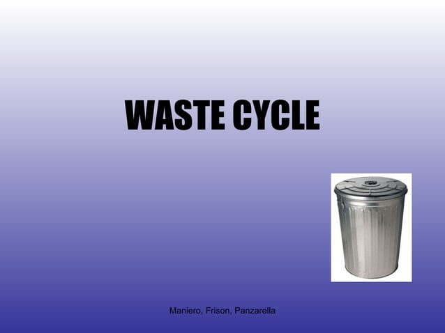 Waste Cycle | PPT | Food & Drink