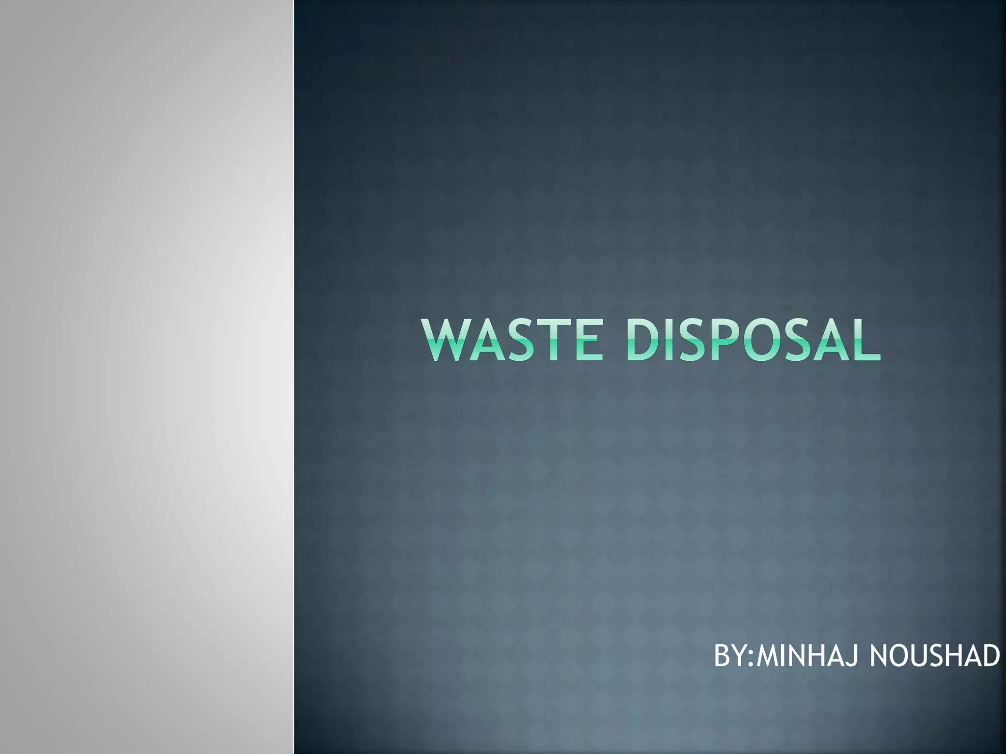 Waste disposal and it's solution for all classes | PPT | Indoor ...