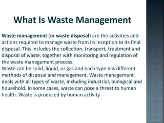 Waste disposal and it's solution for all classes | PPT