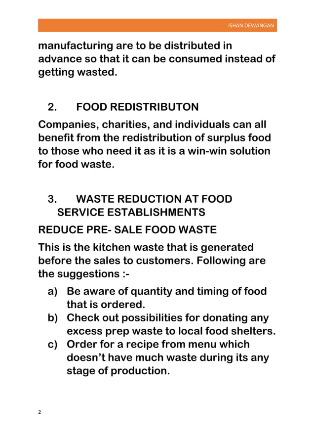 WASTE DISPOSAL notes | PDF | Food & Drink