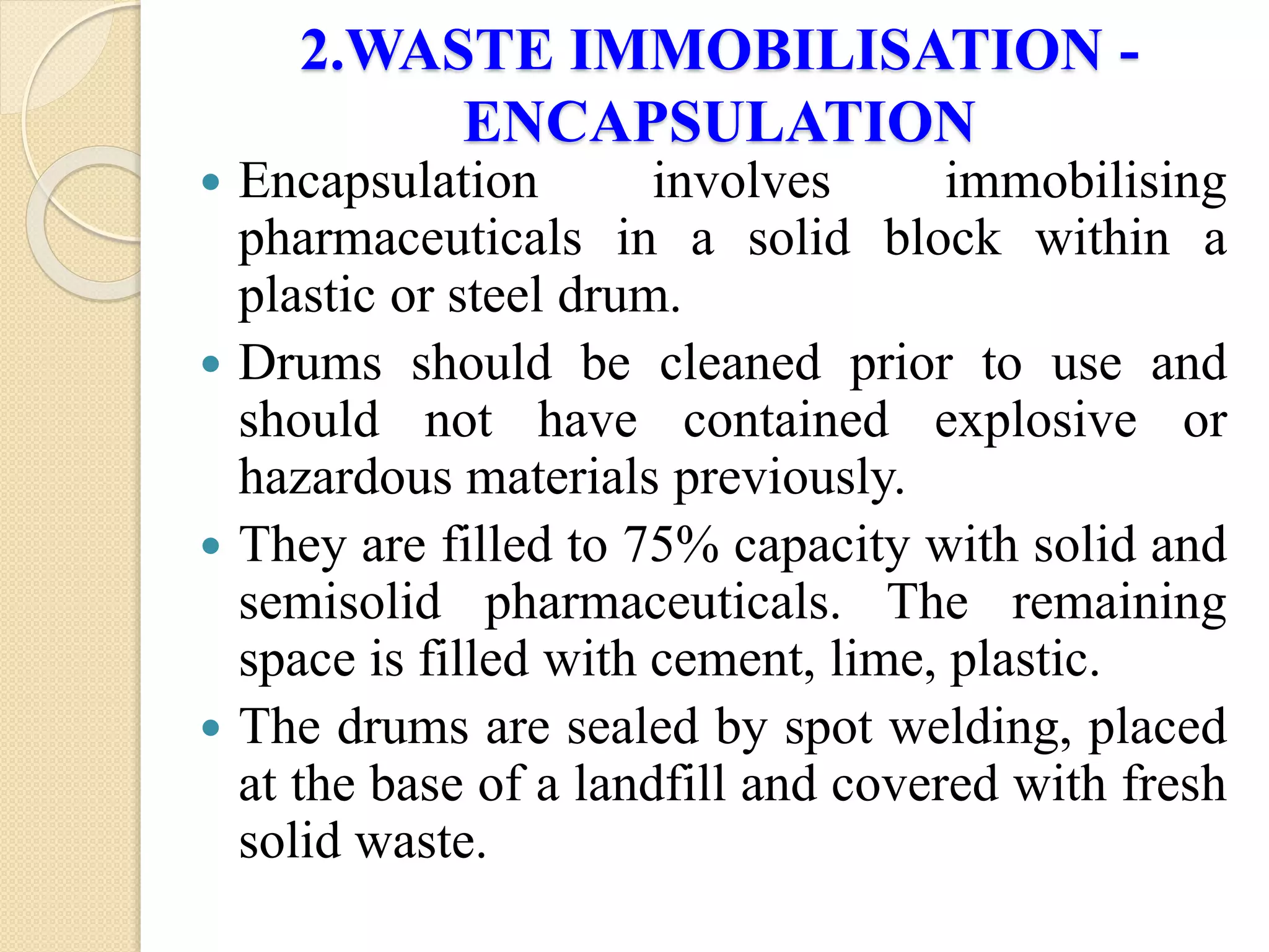 PHARMACEUTICAL WASTE DISPOSAL | PPTX