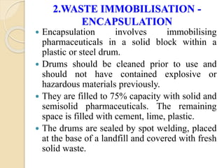 PHARMACEUTICAL WASTE DISPOSAL | PPTX