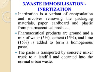 PHARMACEUTICAL WASTE DISPOSAL | PPTX