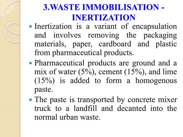 PHARMACEUTICAL WASTE DISPOSAL | PPTX | Pharmaceutical Industry | Industries