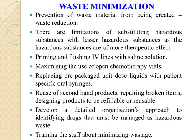 PHARMACEUTICAL WASTE DISPOSAL | PPTX | Pharmaceutical Industry | Industries