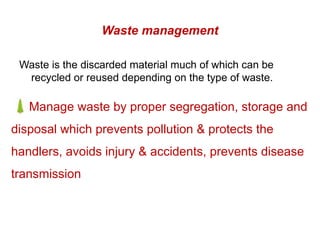 Waste disposal and waste management, Disposal, colour coding,.ppt