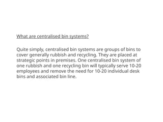 Waste disposal and centralized dustbin usages | PPT