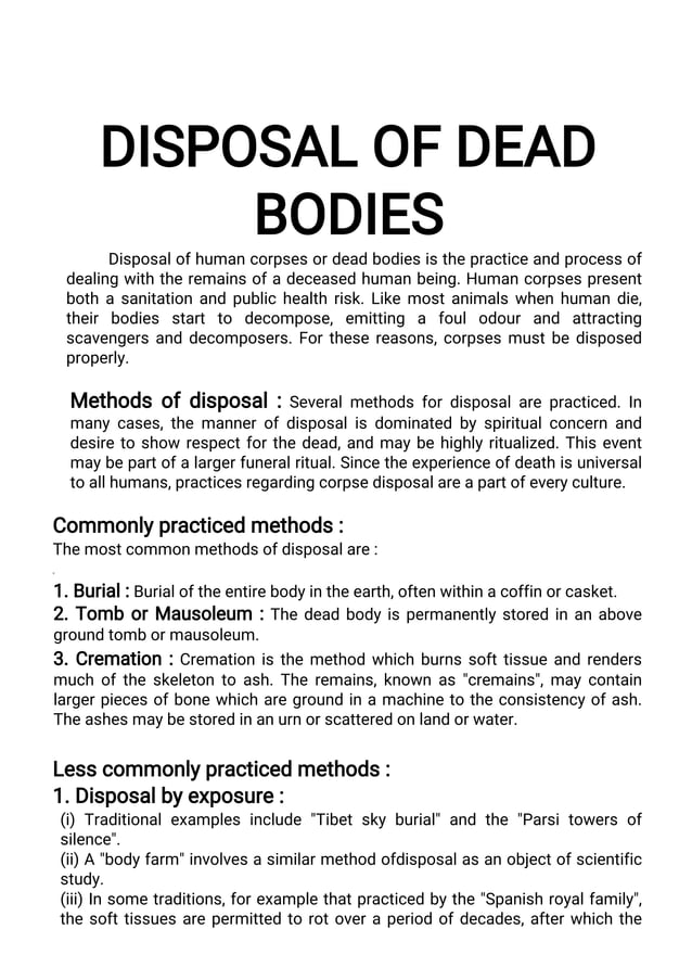 Waste disposal ,dade body care and housing | PDF | Indoor Environmental ...