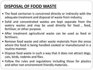WASTE DISPOSAL IN FOOD SANITATION.pptx | Food & Drink