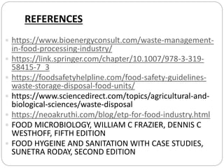 WASTE DISPOSAL IN FOOD SANITATION.pptx | Food & Drink