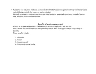 Waste disposal management | PPT