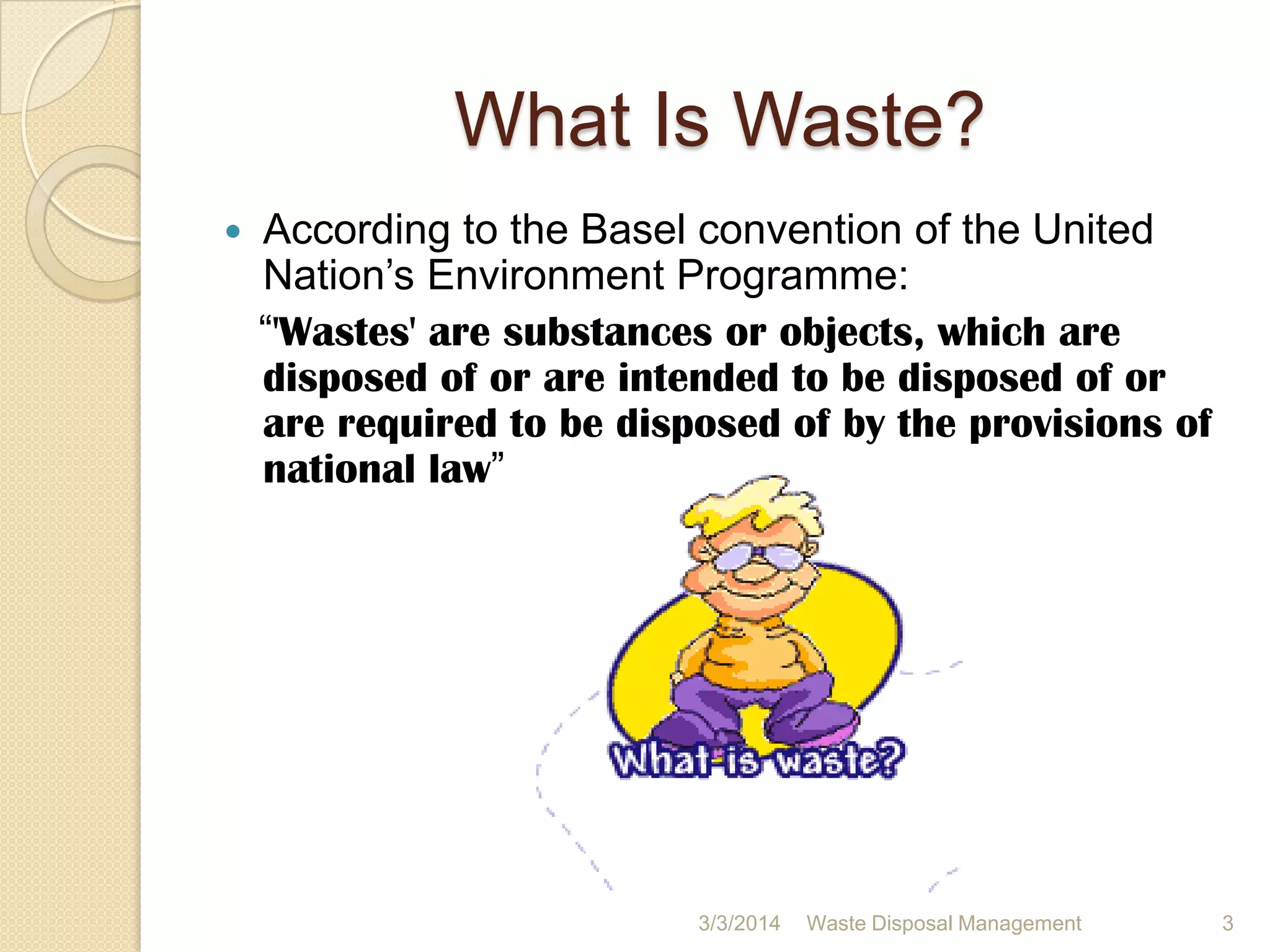 Waste Disposal Management - Basics | PPTX