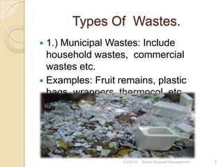 Waste Disposal Management - Basics | PPTX