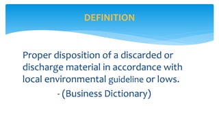 Waste disposal ppt.pptx | Gardening | Home & Garden