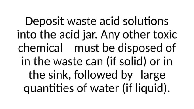 WASTE DISPOSAL PROCEDURES (Intro to Laboratory | PPT