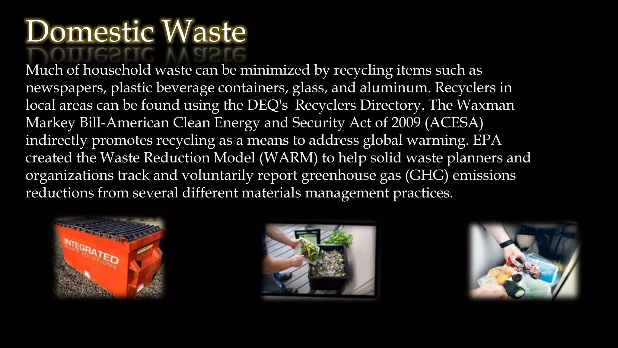 Waste disposal system in UK and USA | PPT