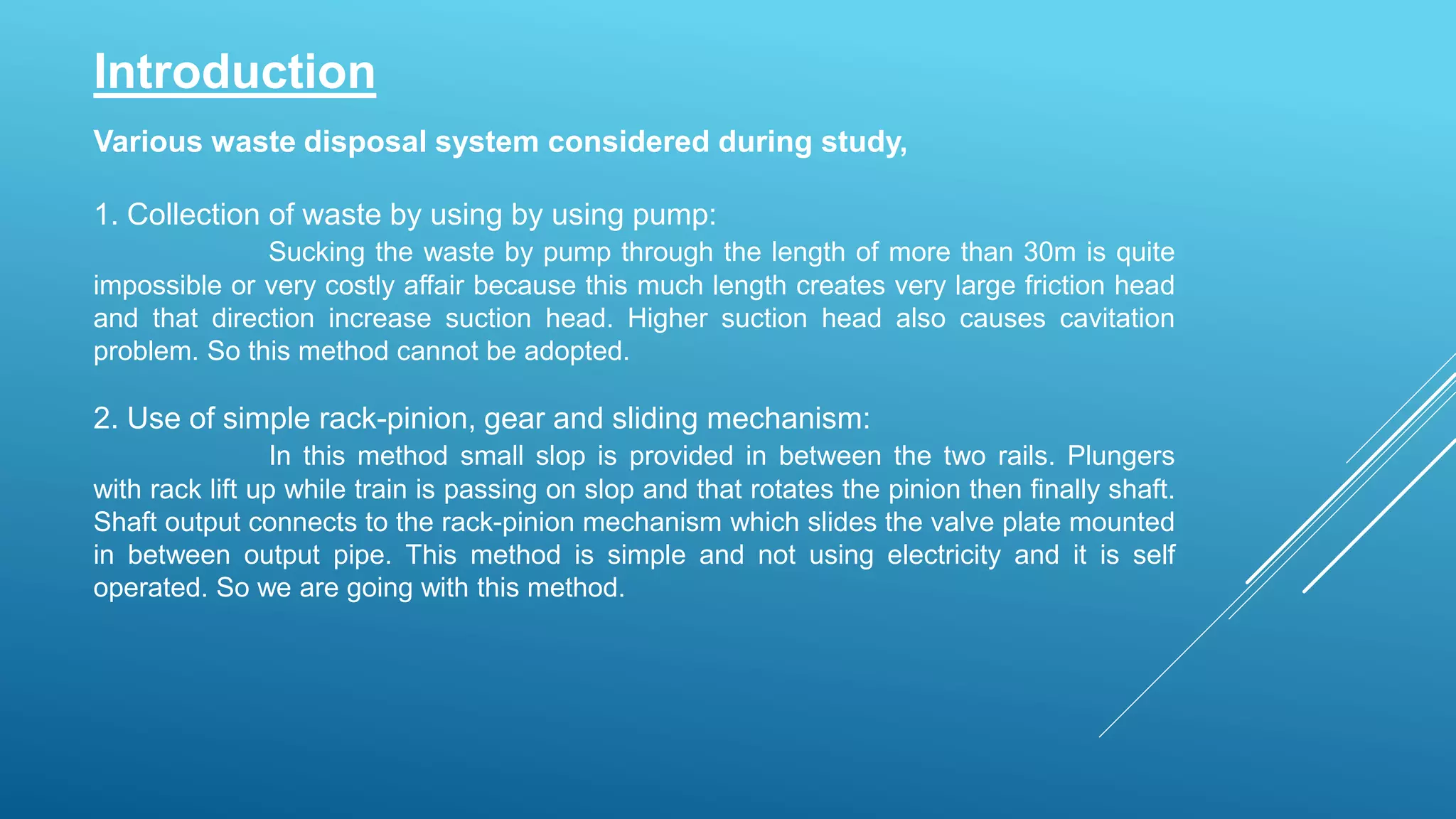 Waste disposal system of railway wagon | PPTX