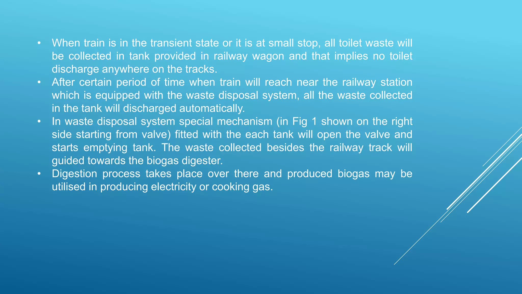 Waste disposal system of railway wagon | PPTX