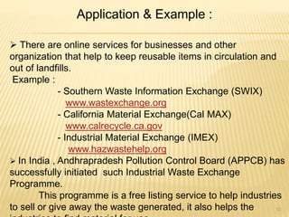 Waste exchange for pre - consumer recicling | PPTX