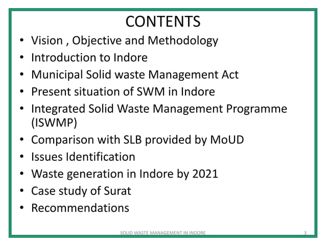 Waste free indore | PPTX | Environmental Services Industry | Industries