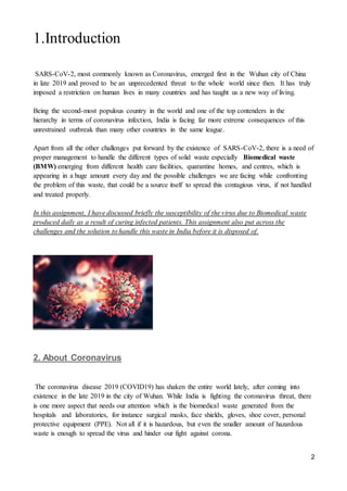 Waste generation and its management during covid 19 pandemic in india ...