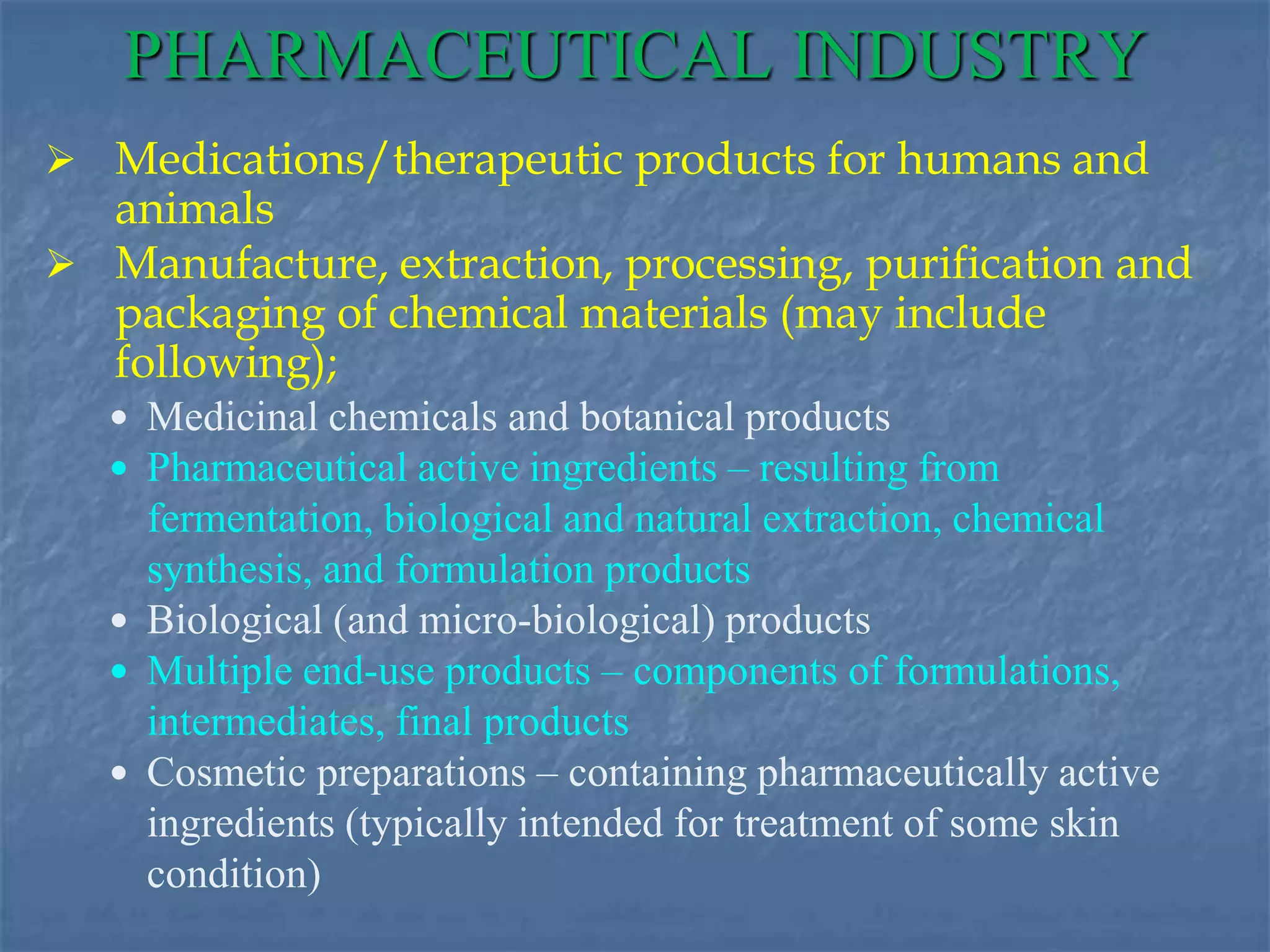 Waste generation in pharmaceutical manufacturing industry | PPTX