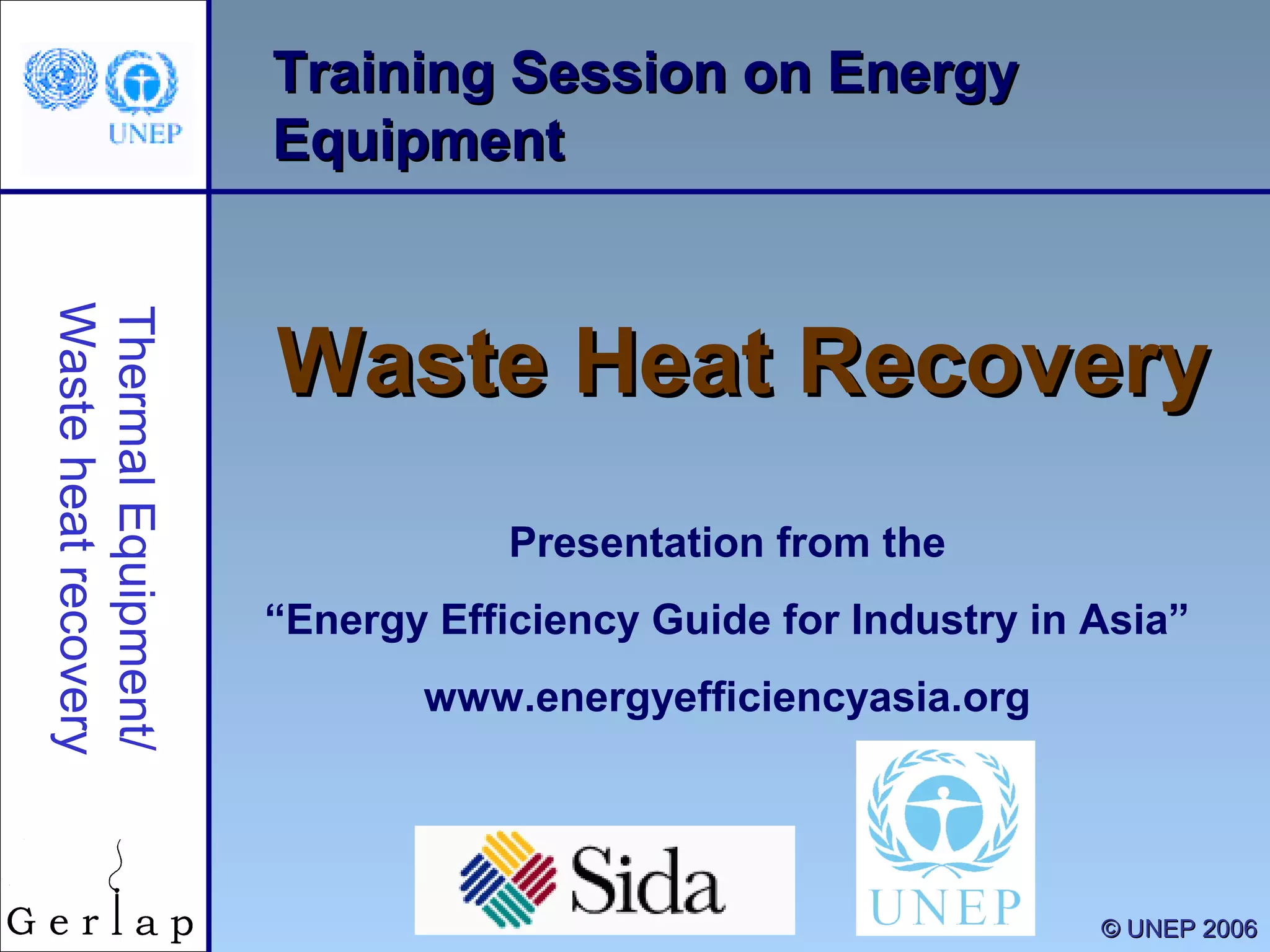 Waste heat recovery | PPT