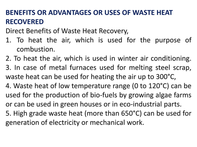 Waste Heat recovery.pptxWaste Heat Recovery, Cogeneration and Tri ...