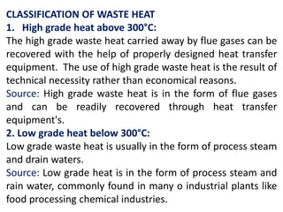 Waste heat recovery, co geration and tri-generation | PPT