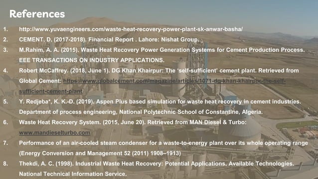 Waste heat recovery from hot gasses in cement industry | PPTX | Power ...