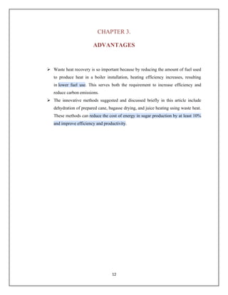 waste heat recovery DOUCNMENTS FILES IN DIPLOMA POJRCT | PDF