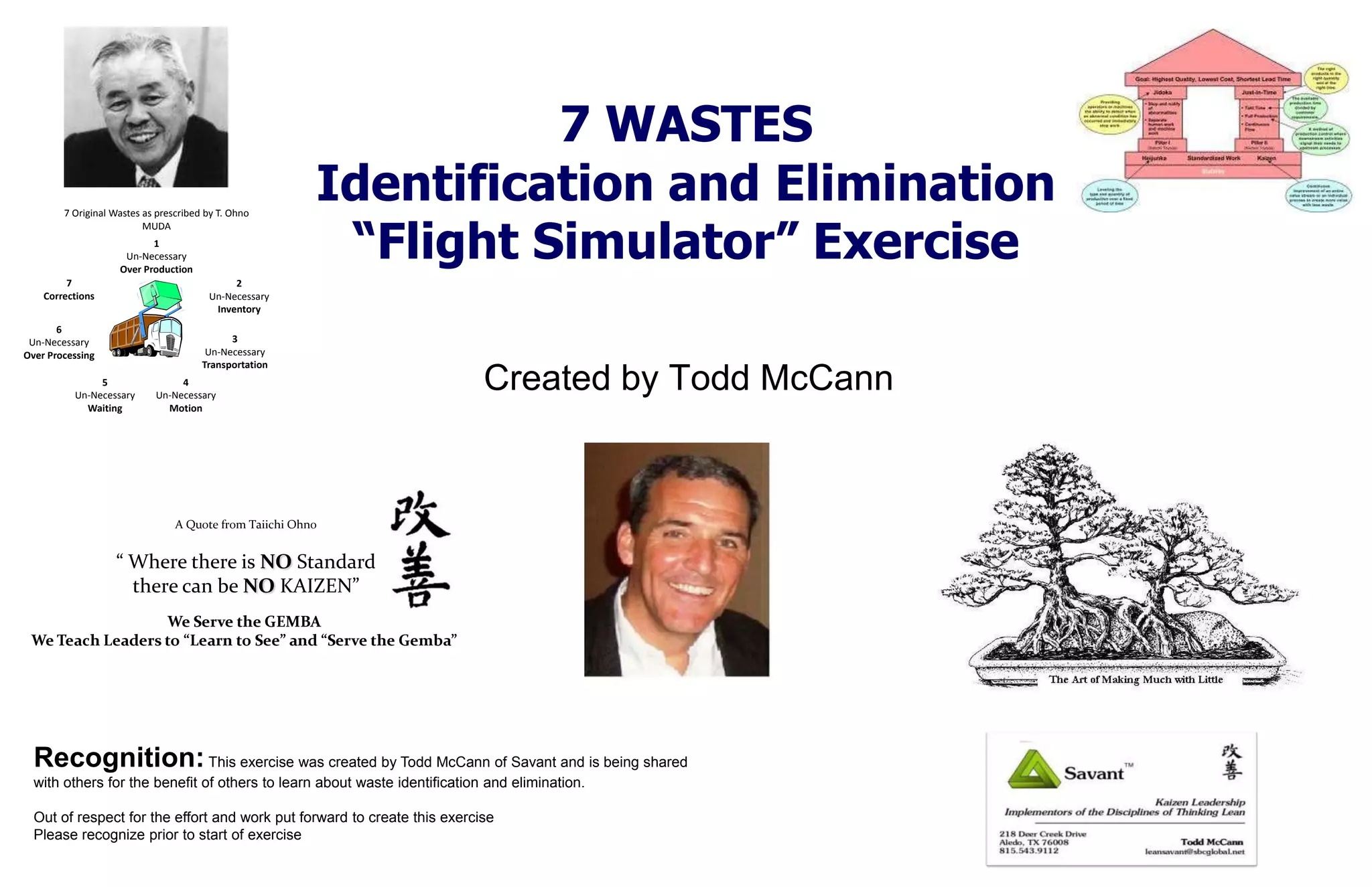 Waste identification and elmination exercise materials todd mc cann rev ...