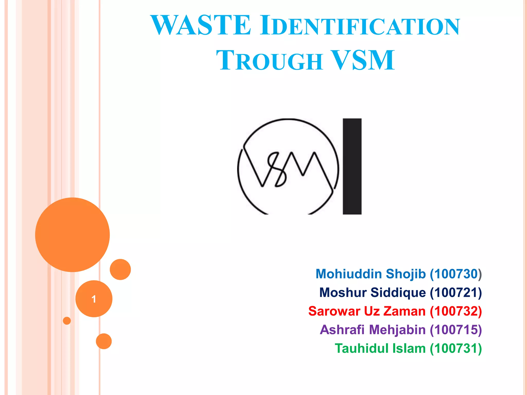 Waste identification trough vsm(value stream mapping ).pptx final | PPTX