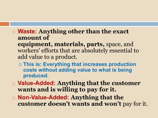 Waste in production | PPTX
