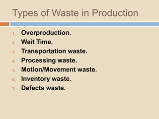 Waste in production | PPTX