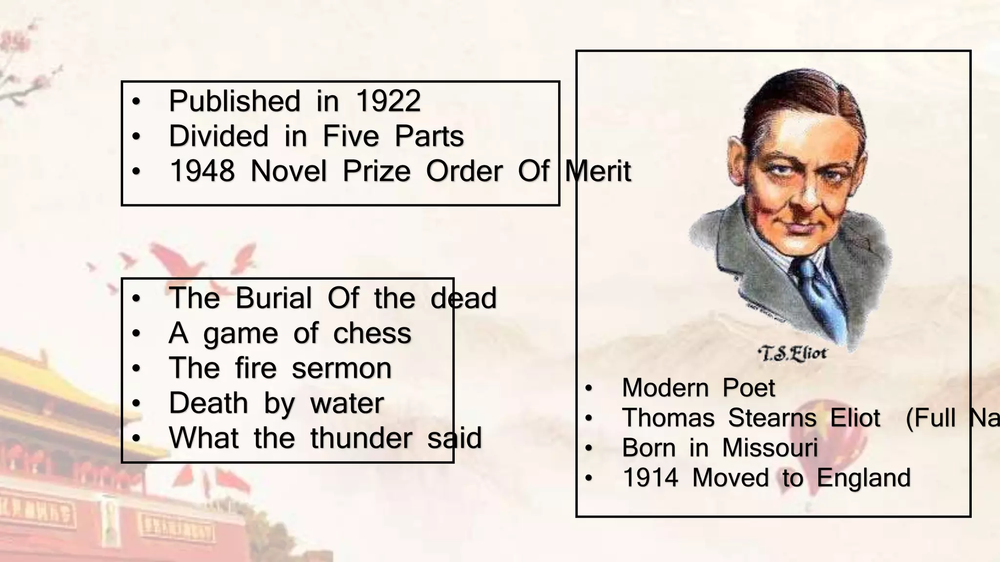 The Wasteland By T.S. Eliot (Burial Of The Dead) | PPTX
