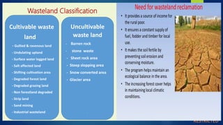 Waste lands and means to reclaim them | PPTX