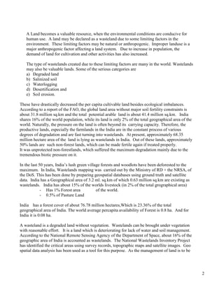 Wastelands in india | PDF