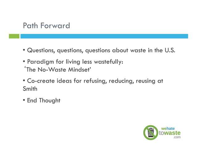 Waste Less, Live Better | PPT