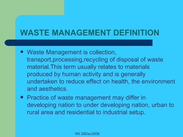 Waste Management | PPT