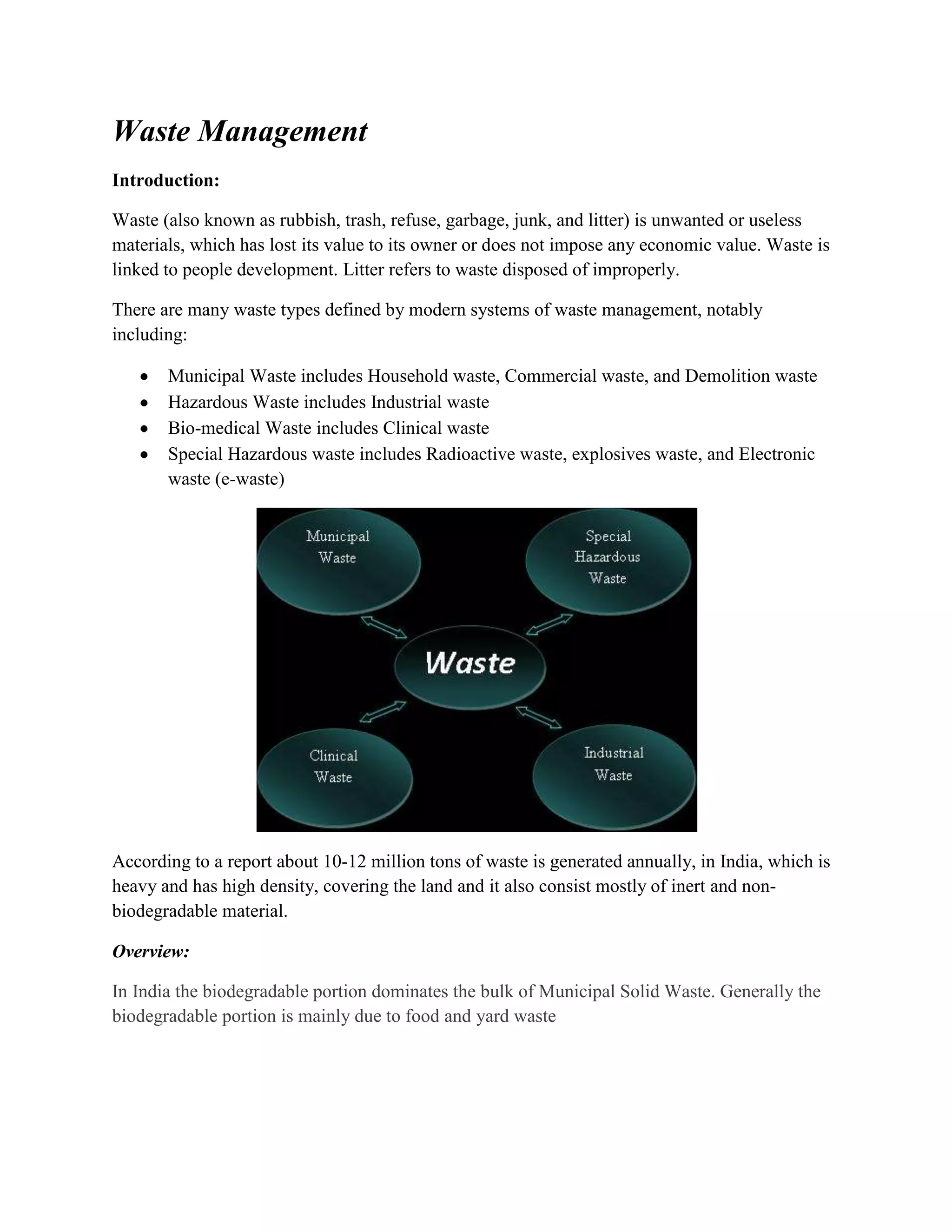 Waste management | DOCX