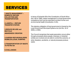 Councillor Wayne Craig Waste Management Presentation | PPTX