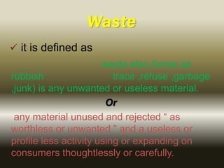 waste managemnent | PPTX
