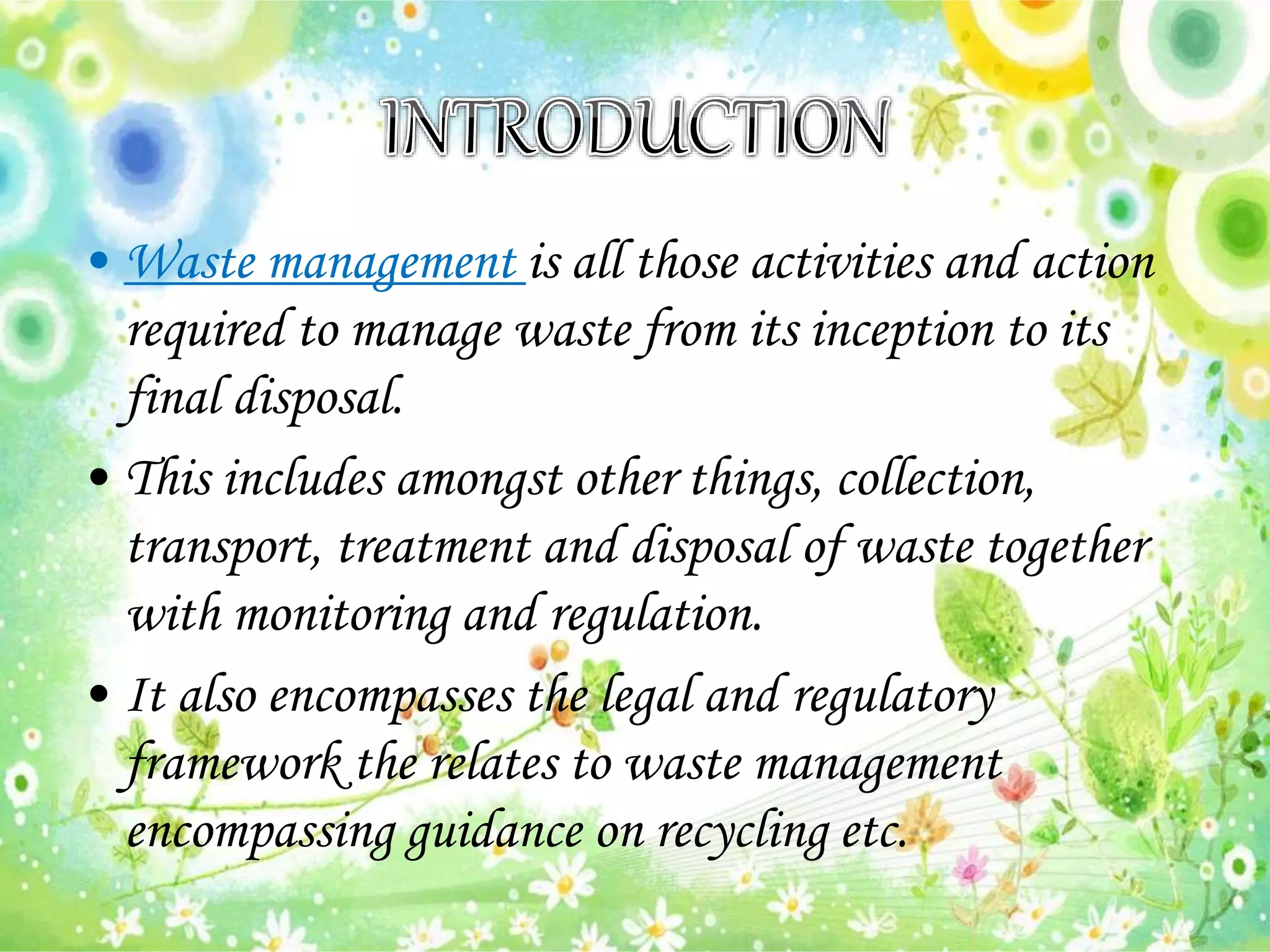 Waste management | PPTX