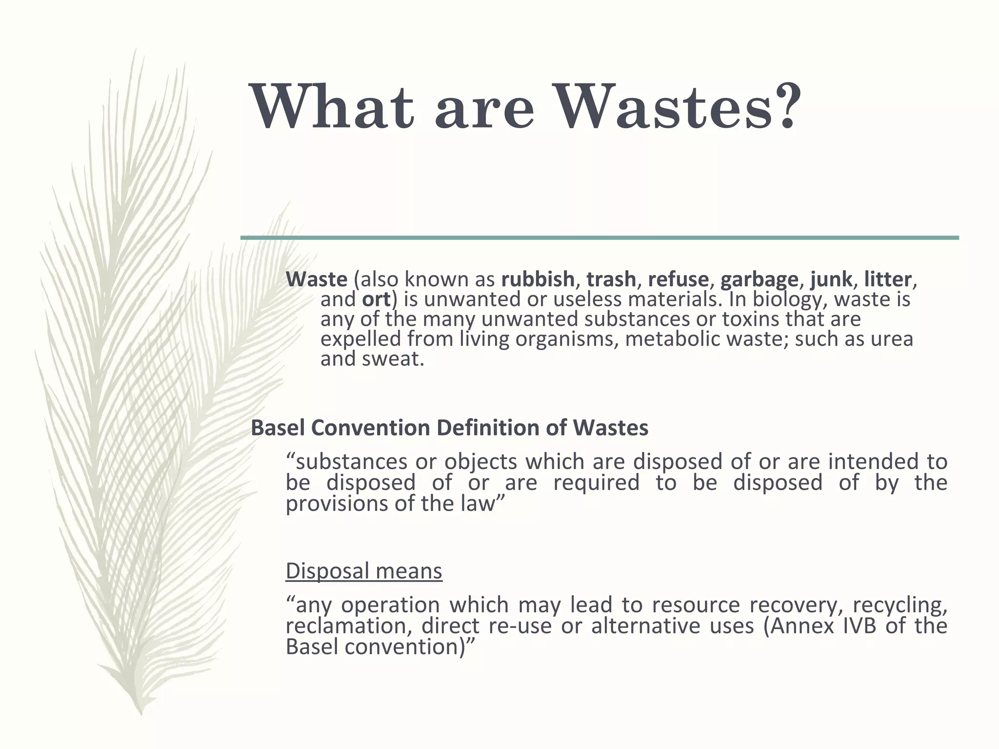 management of waste and its impacts | PPT