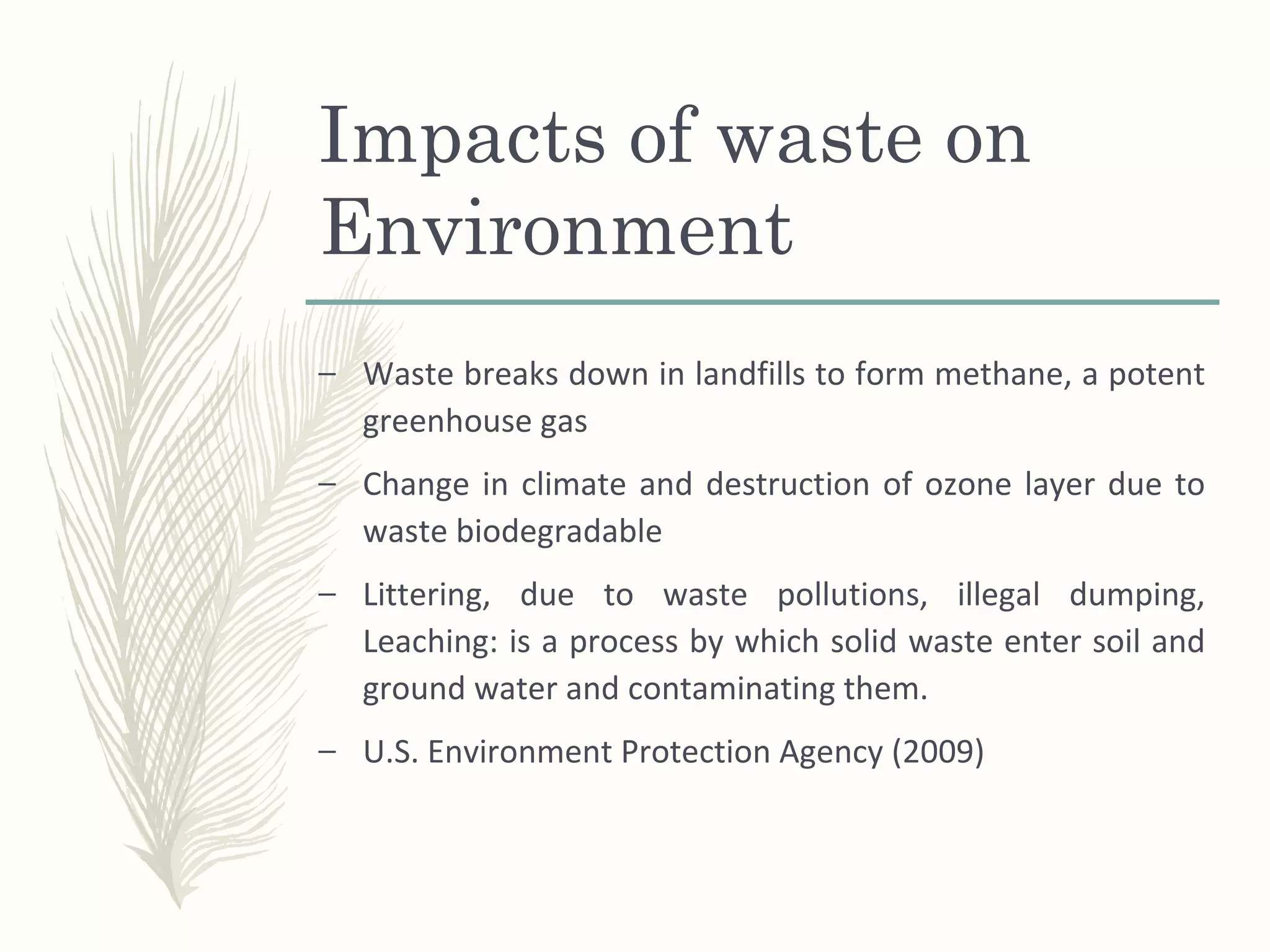 management of waste and its impacts | PPT