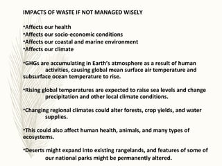 management of waste and its impacts | PPT